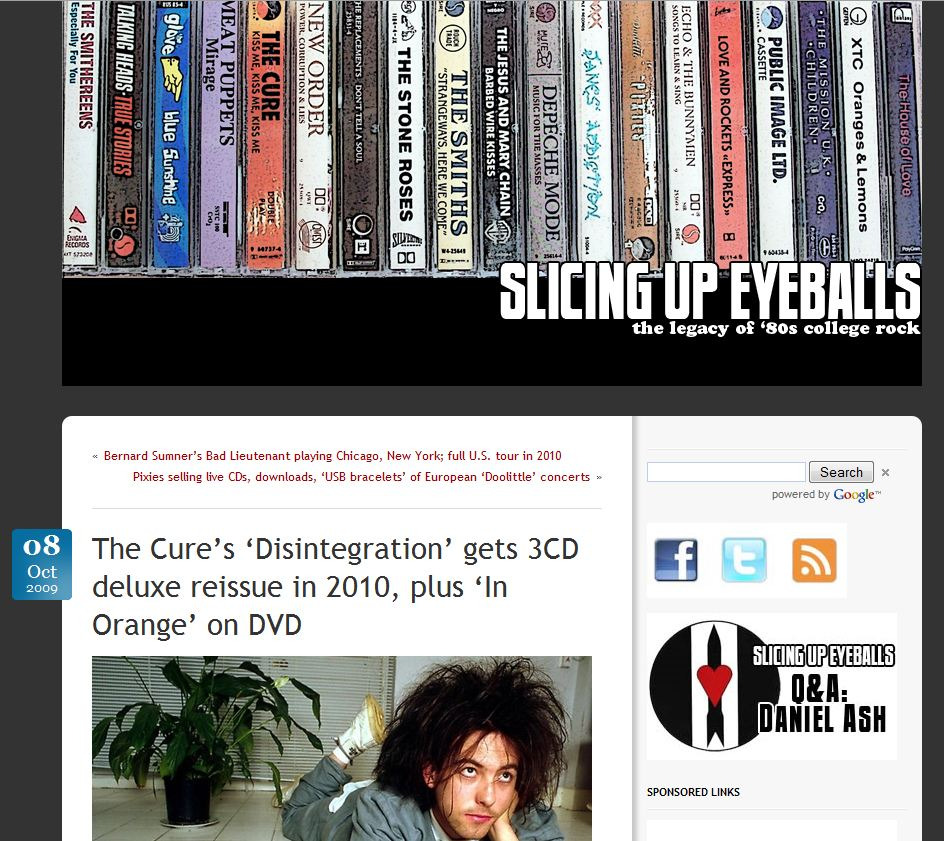 Slicing Up Eyeballs marks first anniversary - Slicing Up Eyeballs